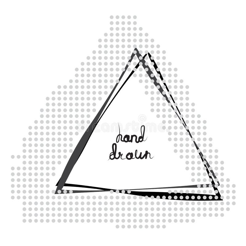 Hand Drawn Sketched Triangle Stock Vector - Illustration of drawn ...