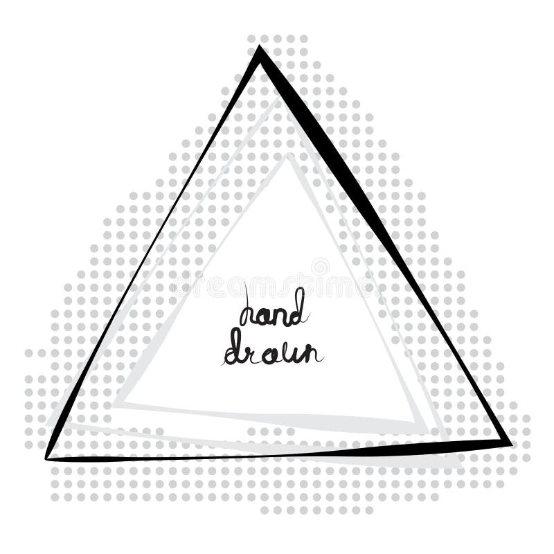 Hand Drawn Sketched Triangle Stock Vector - Illustration of doodle ...