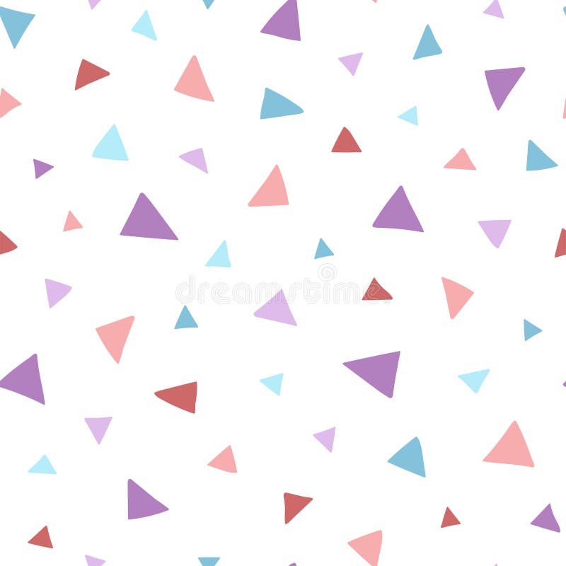 Hand Drawn Triangle Pattern Stock Vector - Illustration of girly, funky ...