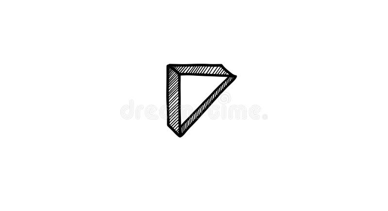 Hand-drawn Triangle with Perspective on White Background, Optical ...