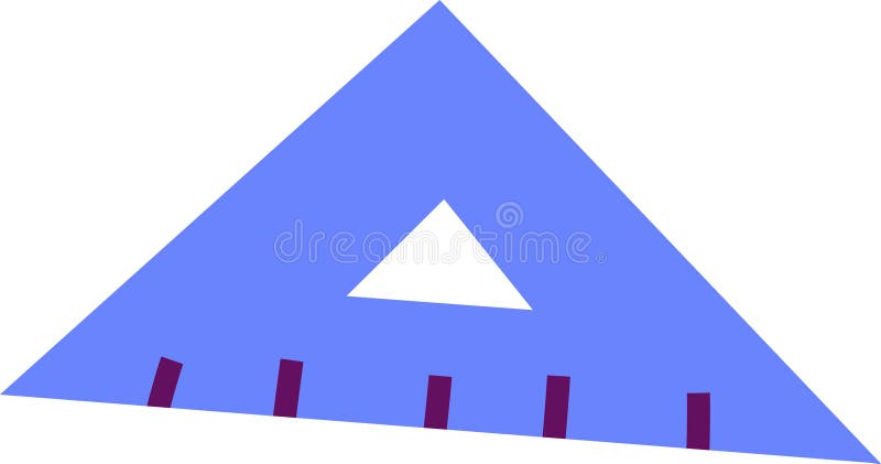 Hand Drawn Triangle Ruler Supply Stock Vector - Illustration of element ...