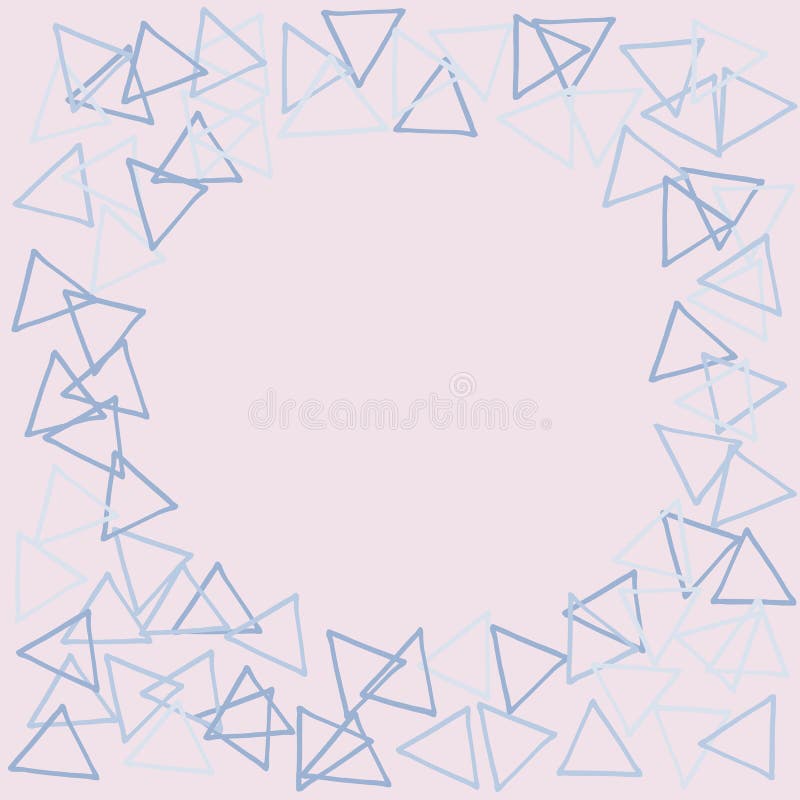 Vector Frame of Geometric Shapes. Stock Vector - Illustration of pink ...