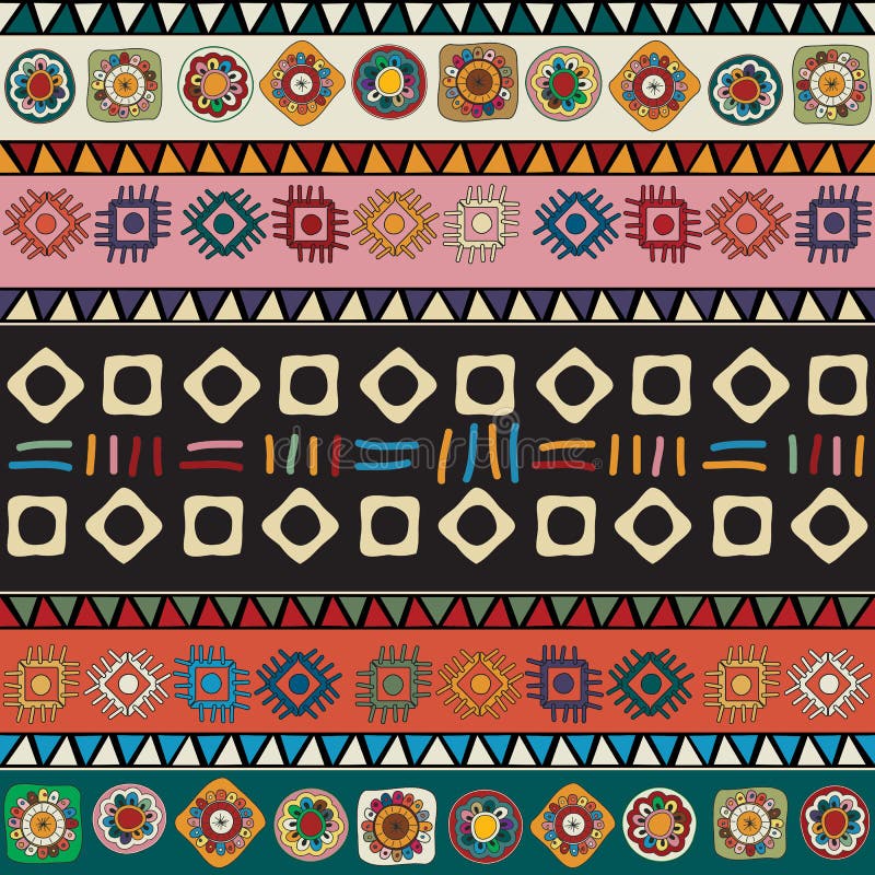 Hand drawn tribal design stock vector. Illustration of fabric - 38303668