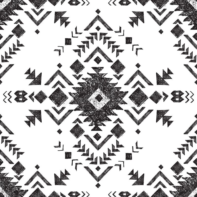 Tribal Art. Seamless Pattern With Abstract Figures Stock Vector ...