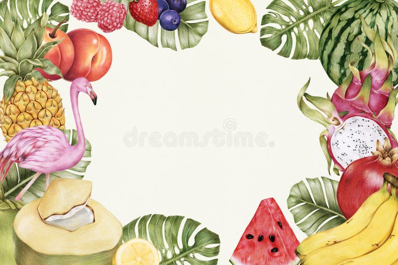 Fruit frame stock vector. Illustration of background - 33846861