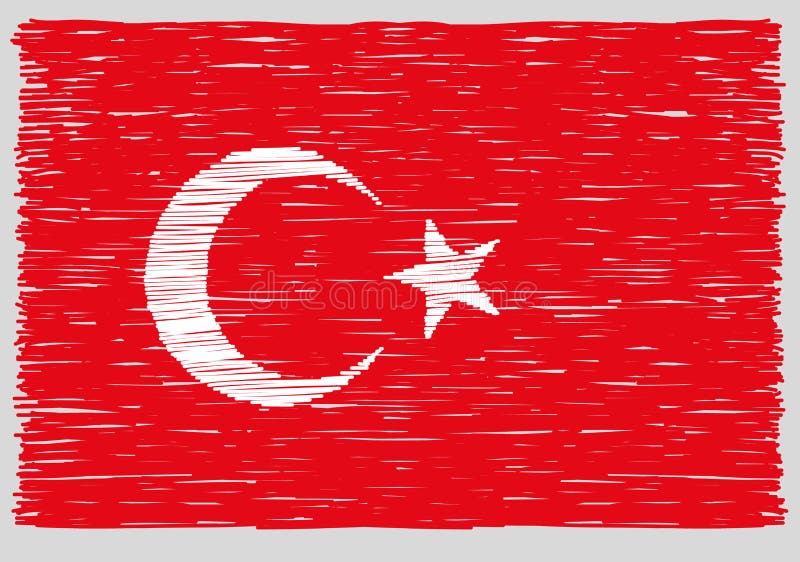Turkish Flag Drawing Stock Illustrations – 840 Turkish Flag Drawing ...