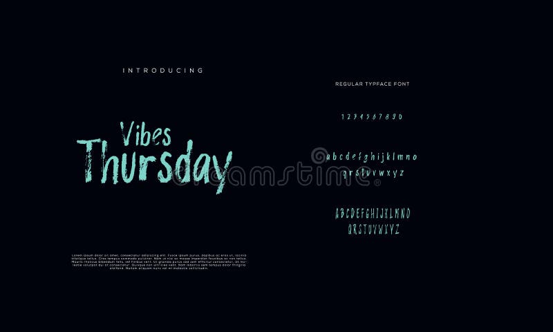 Hand Drawn Typeface Set Isolated on White. Brush Painted Characters ...