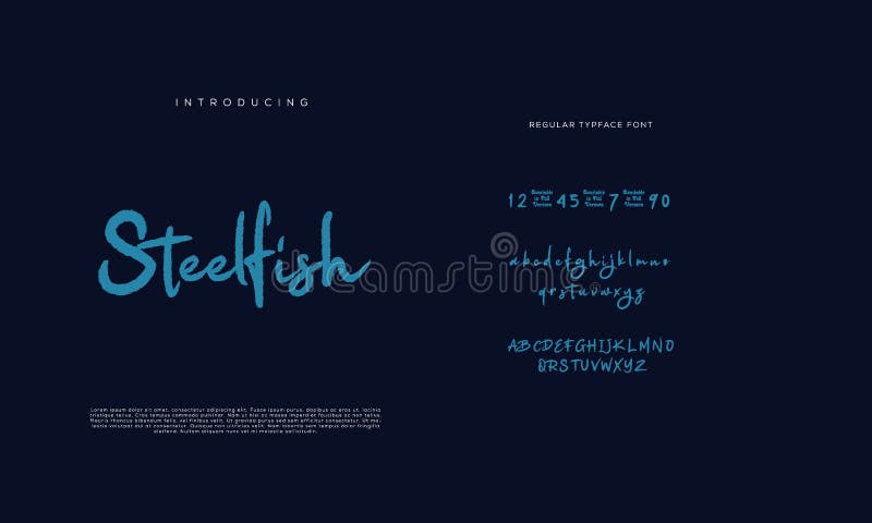 Hand Drawn Typeface Set Isolated on White. Brush Painted Characters ...