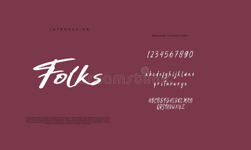 Hand Drawn Typeface Set Isolated on White. Brush Painted Characters ...