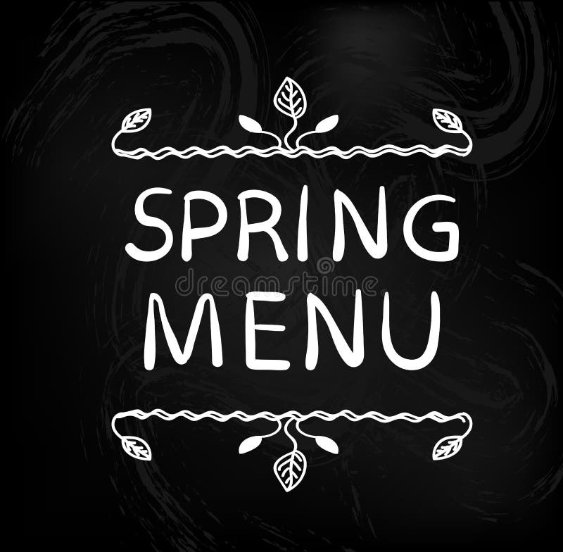 Spring menu template stock vector. Illustration of decoration - 8550375
