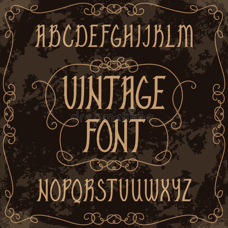 Vector Handwritten Gothic Font for Unique Lettering with Hand Drawn ...