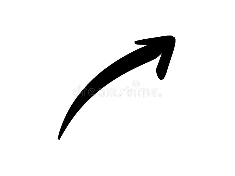 Hand-Drawn Upward Arrow, Growth and Trend Symbol Stock Illustration ...