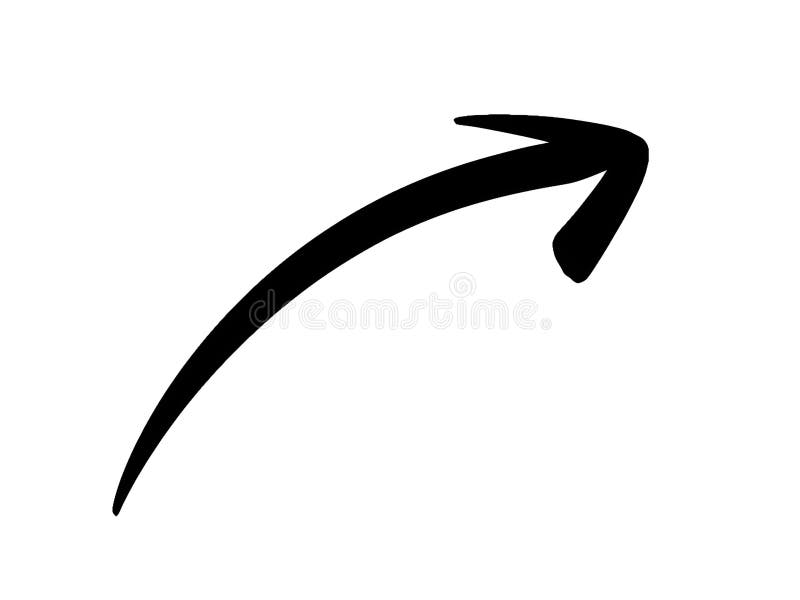 Hand-Drawn Upward Arrow, Growth and Trend Symbol Stock Illustration ...