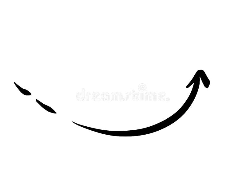 Hand-Drawn Upward Arrow, Growth and Trend Symbol Stock Illustration ...