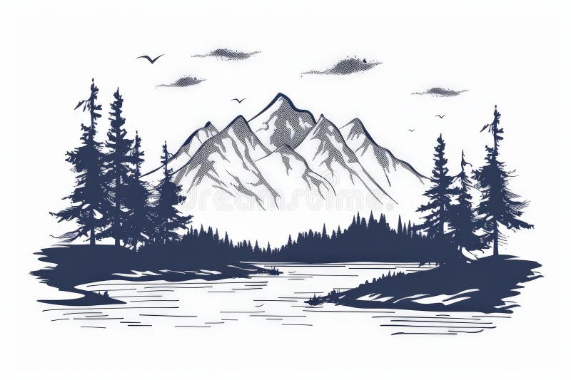 Forest Day Label Flat Cartoon Hand Drawn Templates Background ...