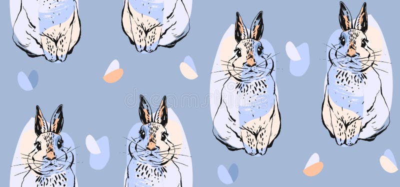 Realistic Cute Bunnies Stock Illustrations – 187 Realistic Cute Bunnies ...