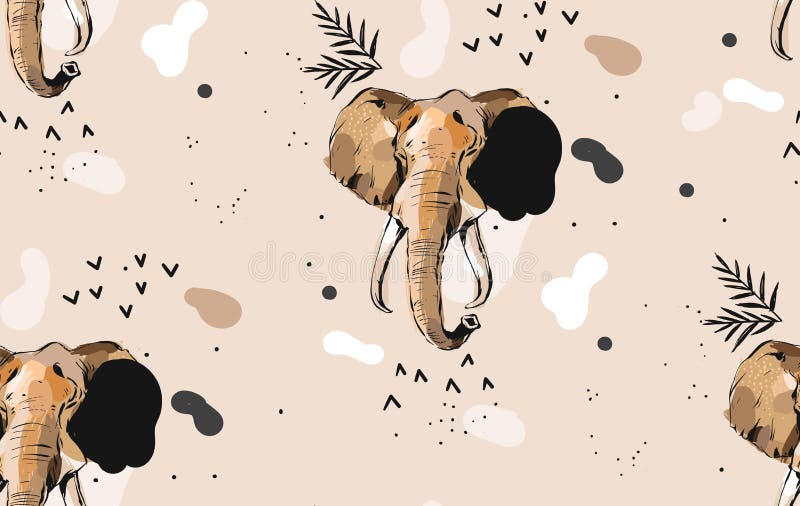 Stationery Design & Templates Paper Baby elephant photo collage animal ...