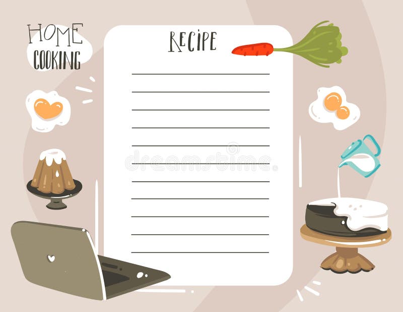 Bake Recipe Card Border Stock Illustrations – 77 Bake Recipe Card ...