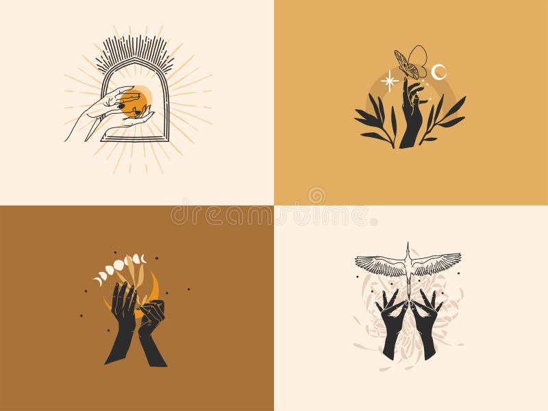 Hand Drawn Vector Abstract Stock Graphic Illustration with Logo ...