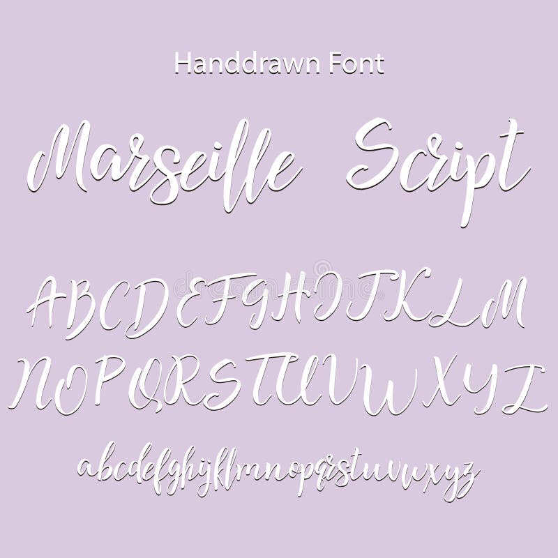 Hand Drawn Vector Alphabet. Calligraphy Letters for Your Design Stock ...