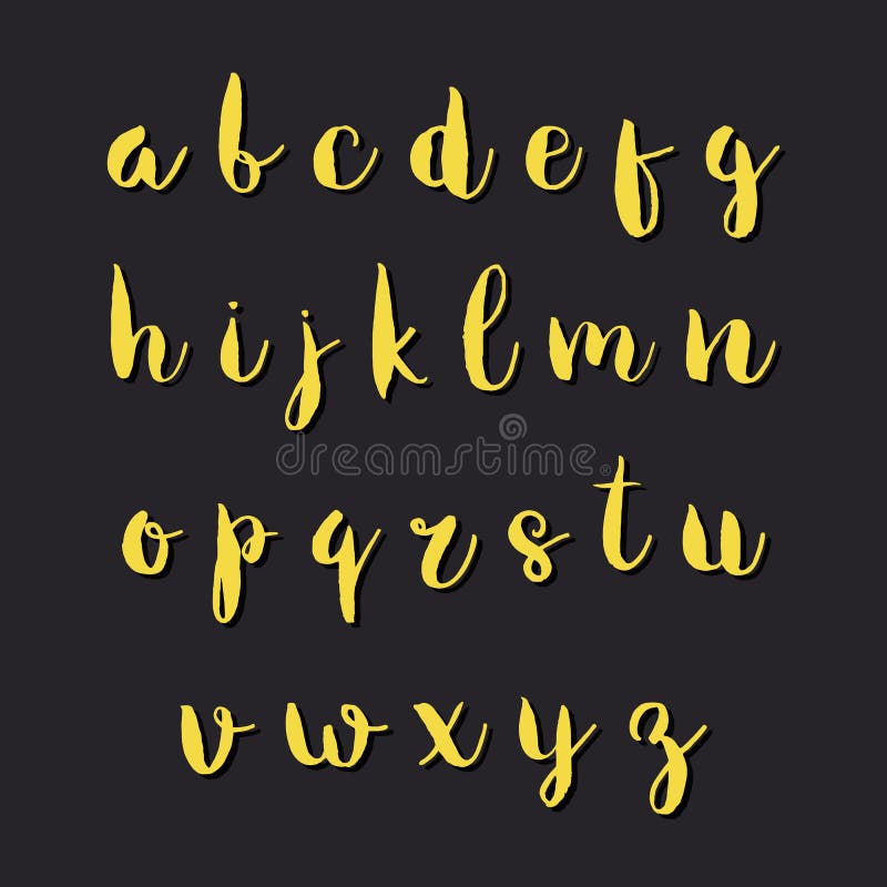 Hand drawn vector alphabet stock vector. Illustration of shape - 71265341