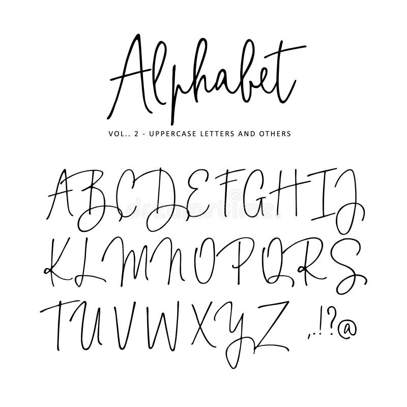 Hand Drawn Sketch Alphabet Handwritten Font Stock Illustrations – 9,928 ...