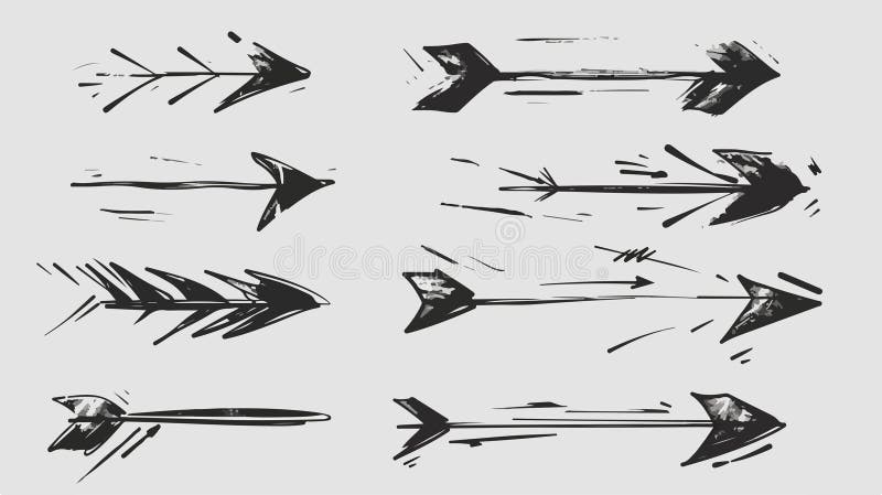 Hand Drawn Vector Arrows Set for Creative Design Projects Stock ...