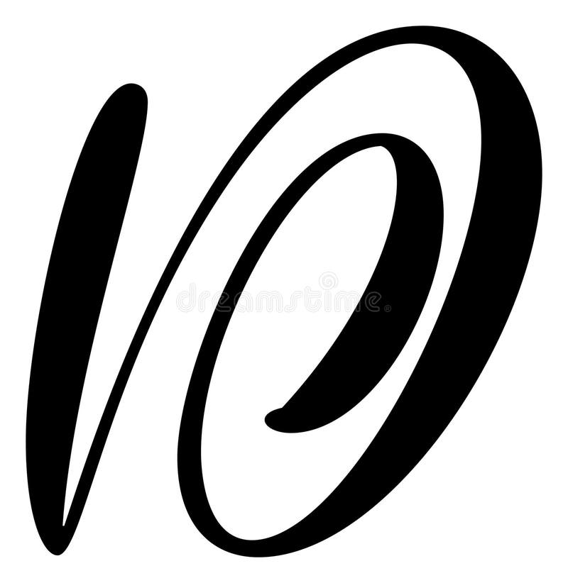 Hand Drawn Vector Calligraphy Letter D. Script Font Logo Stock ...