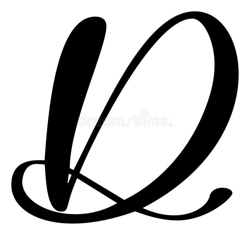 Hand Drawn Vector Calligraphy Letter D. Script Font Logo Stock Vector ...