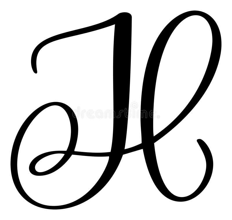 Drawn Vector Calligraphy Letter H Stock Illustrations – 942 Drawn ...