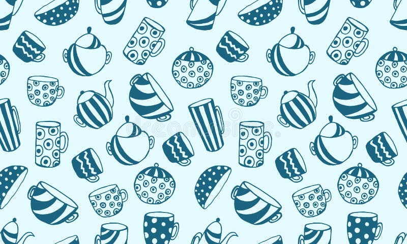 Hand-drawn Vector Cookware Set Illustration. Cutlery, Cooking, Kitchen ...