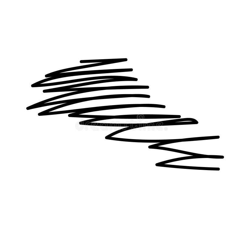 Hand Drawn Vector Doodle Illustration, Abstract Handwriting Stock ...