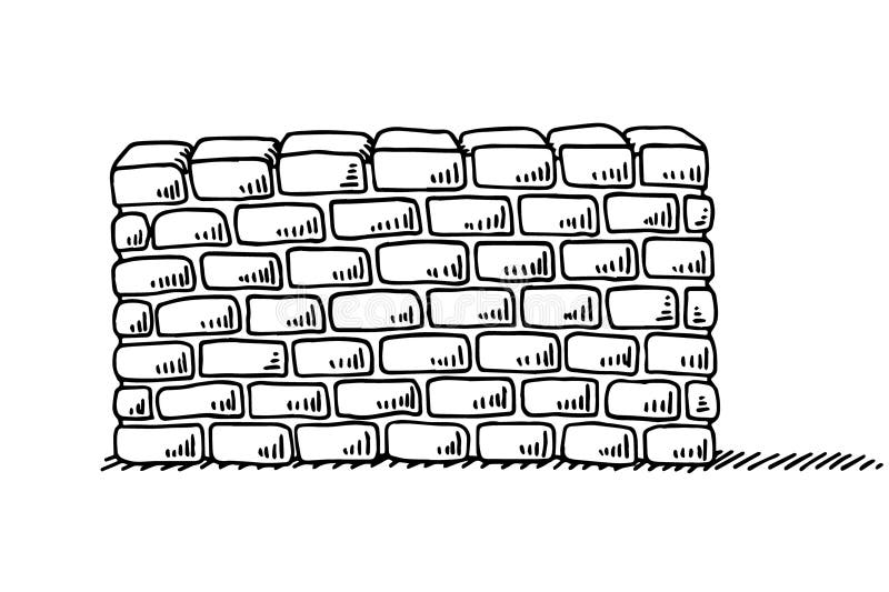 White Brick Wall Line Drawing Stock Illustrations – 1,382 White Brick ...