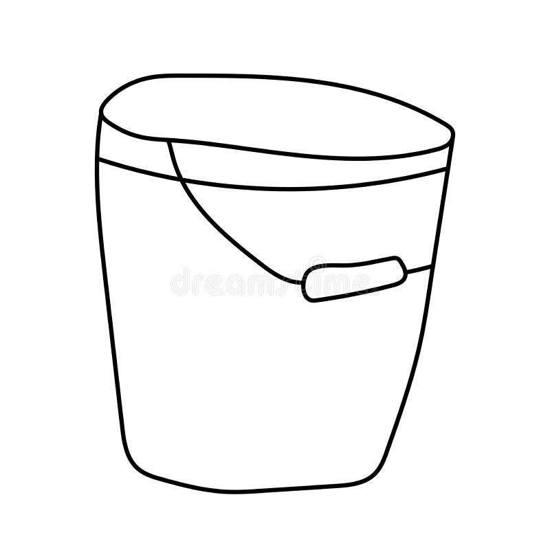 Hand Drawn Vector Element - Bucket Stock Illustration - Illustration of ...