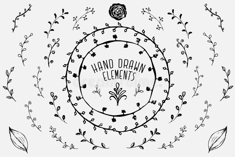 Hand-drawn Vector Elements. Spring Elements Stock Illustration ...