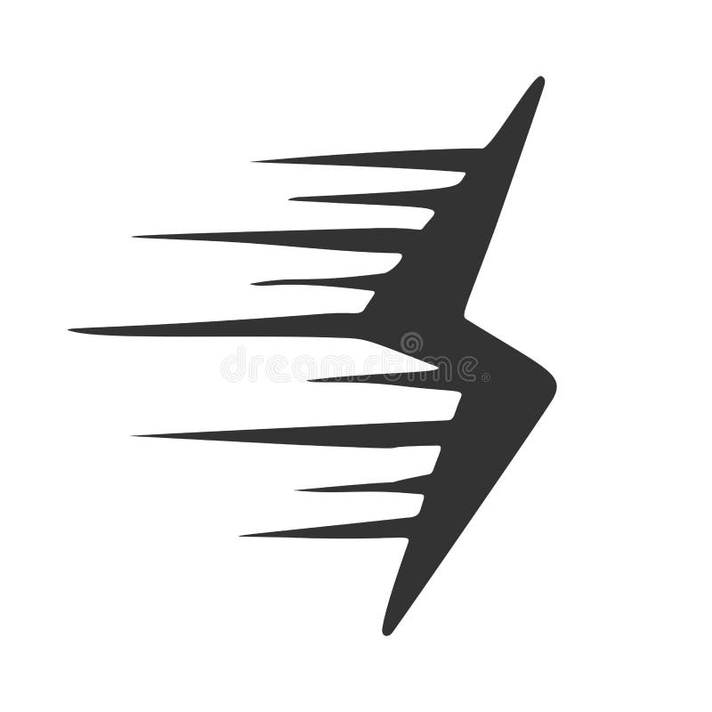 Hand Drawn Vector of Fast Charge Sign, Isolated on White Background ...