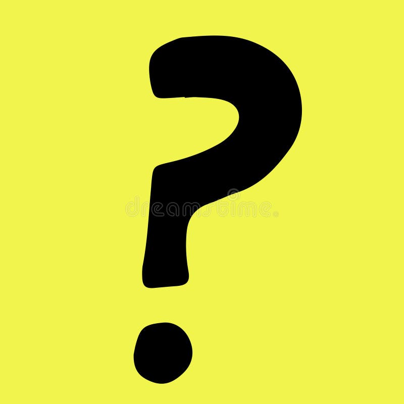 Hand Drawn Vector Flat Illustration of Question Mark Icon Stock Vector ...