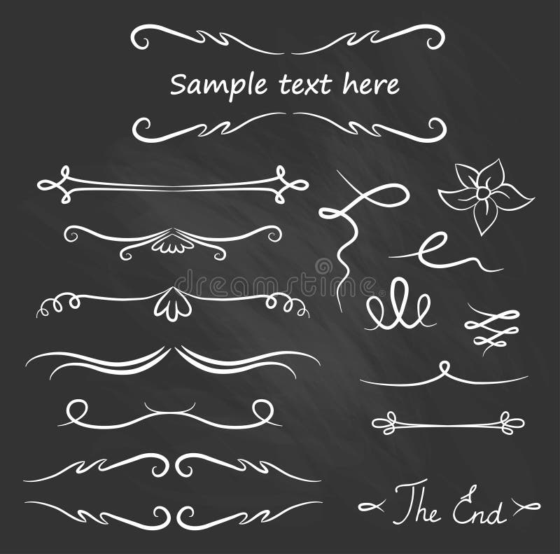 Hand Drawn Vector Flourishes, Accent Text (vector). Stock Vector ...