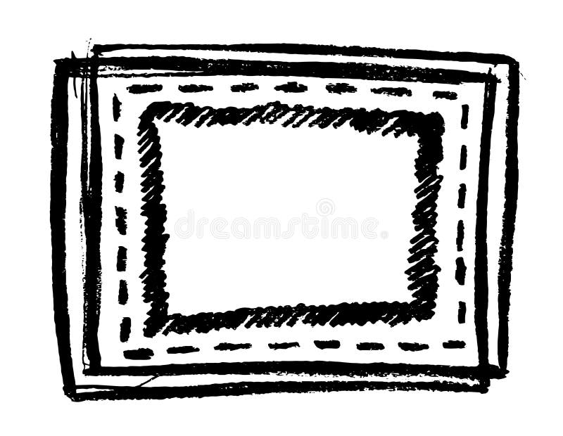 Hand Drawn Vector Frames Collection Isolated on White Stock Vector ...