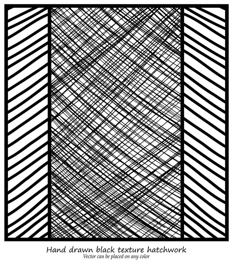 Hand Drawn Vector Hatchwork Lines in Diagonal Patterns and Stripes ...