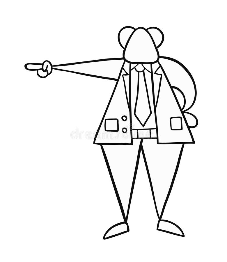 Boss Man Pointing stock vector. Illustration of finance - 32236142