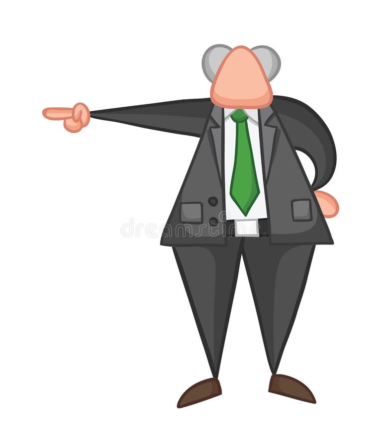 Boss Man Pointing stock vector. Illustration of finance - 32236142