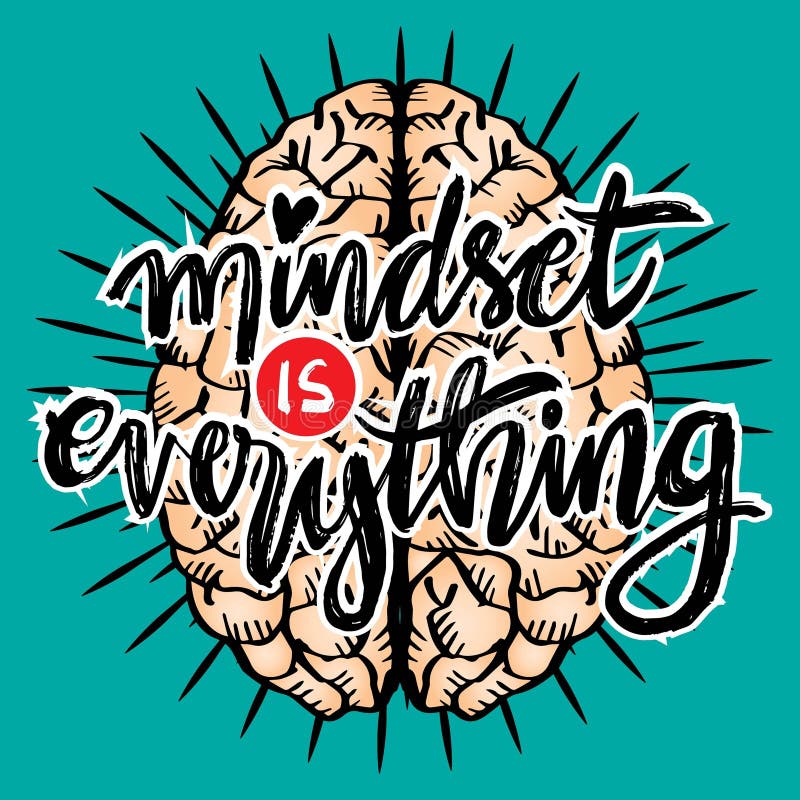 Hand Drawn Vector Illustration of a Brain with the Text Mind is ...