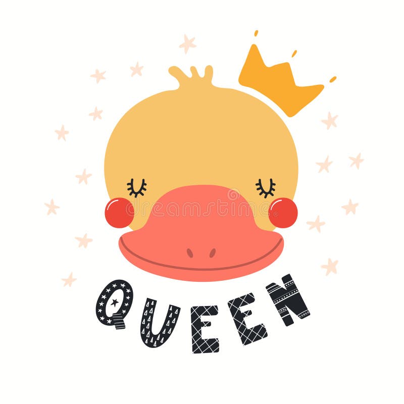 Cute duck illustration stock vector. Illustration of character - 142045231