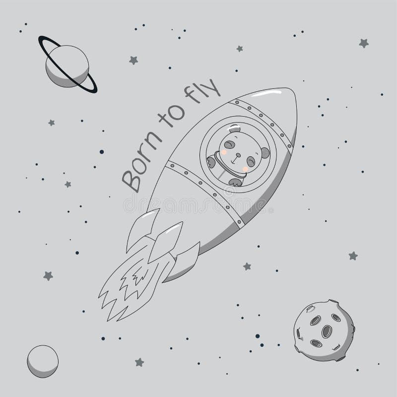 Cute astronaut poster stock vector. Illustration of cute - 101011683