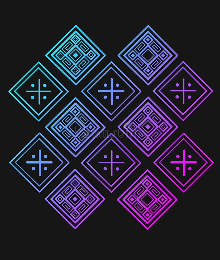 Indigenous Ethnic Pattern Design Illustration Stock Vector ...