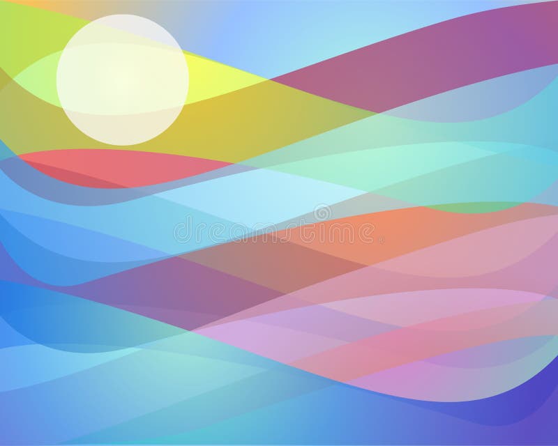 Soft Color Waves Vector Illustration Stock Vector - Illustration of ...