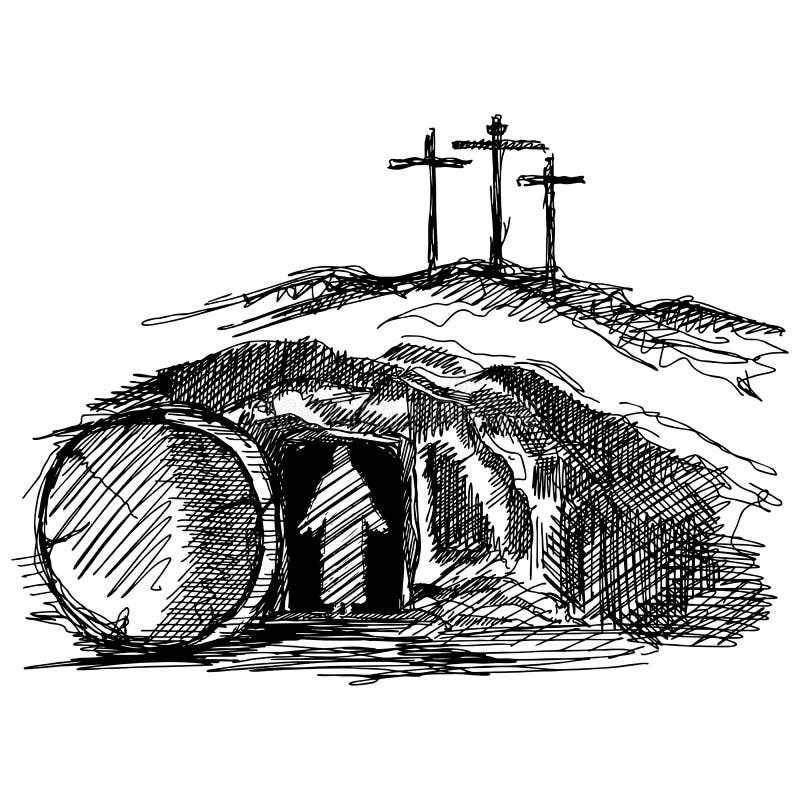 Easter Empty Tomb Hand Drawn Stock Illustrations – 43 Easter Empty Tomb ...