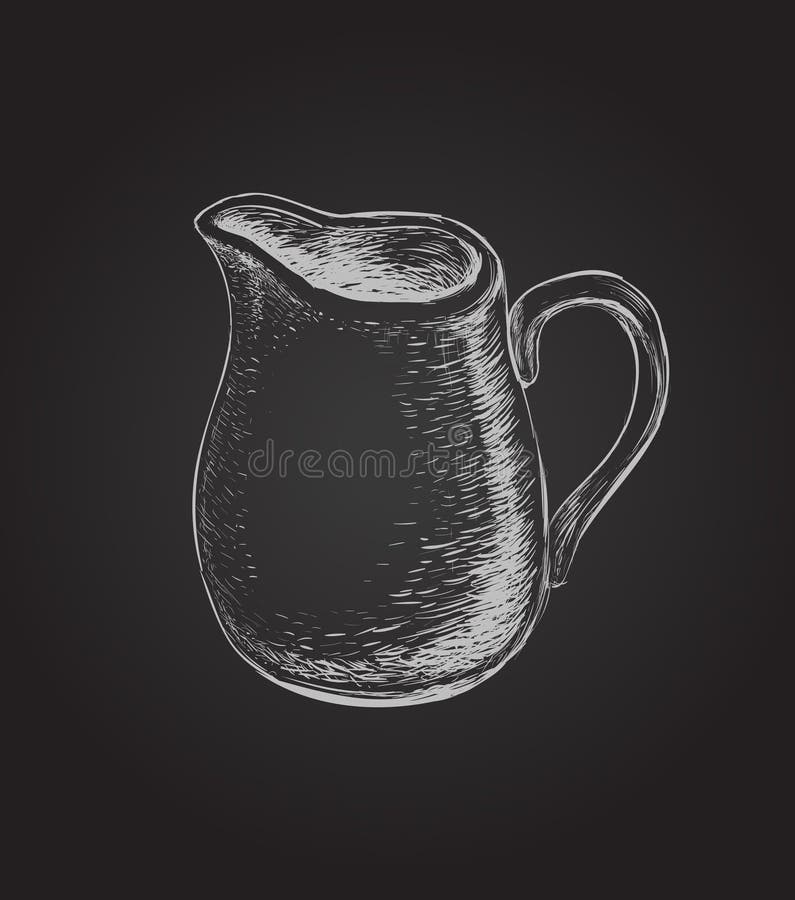 Hand Drawn Vector Illustration of Jug Stock Vector - Illustration of ...