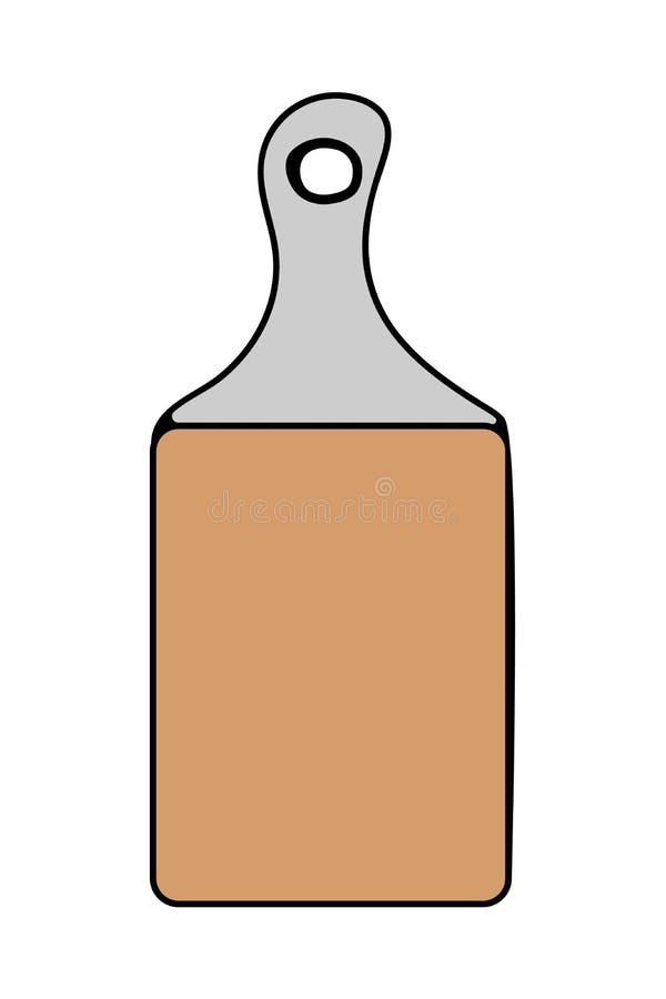 Hand Drawn Vector Illustration of Kitchen Cutting Board Stock Vector ...